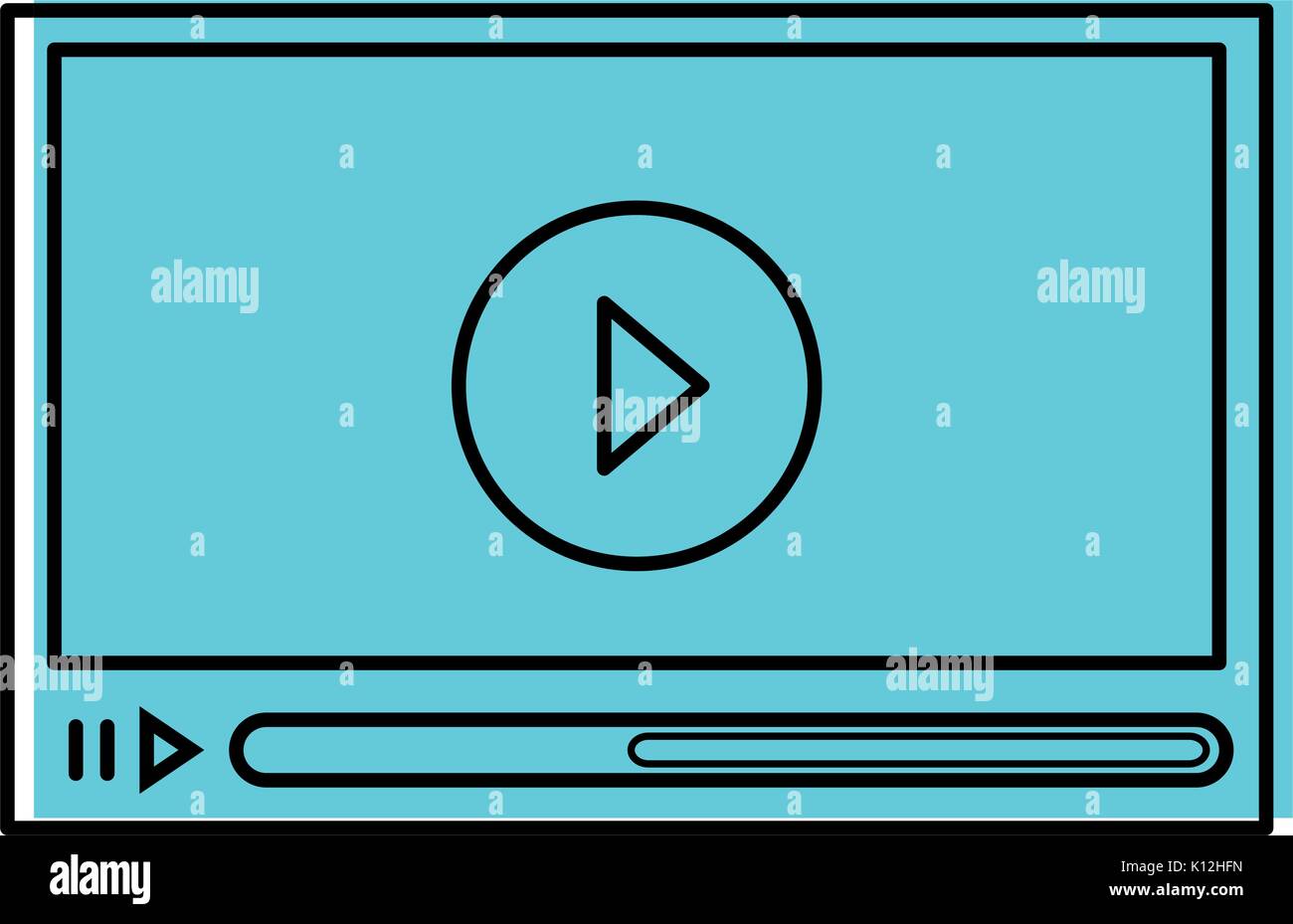 video player icon over white background vector illustration Stock ...