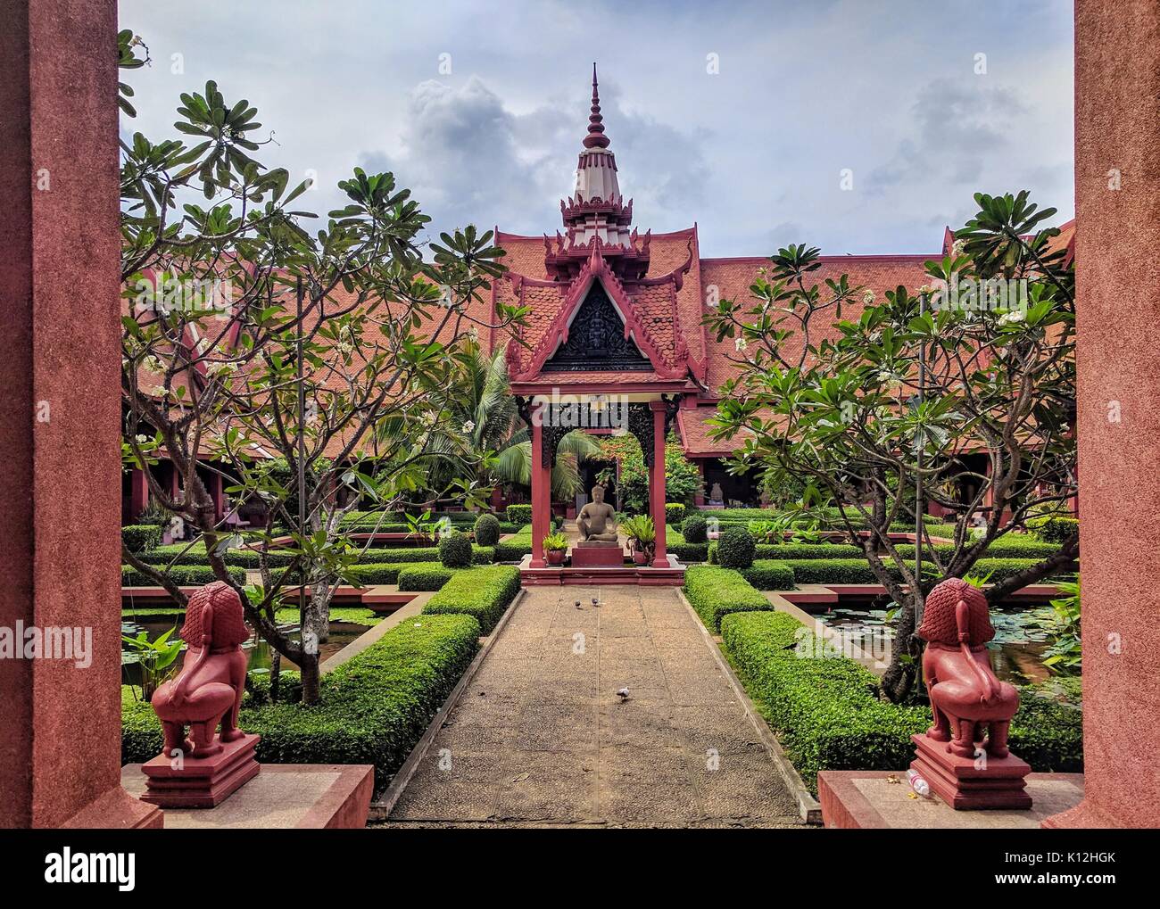View of phnom penh, capital of cambodia, streets, palace and suburbia ...