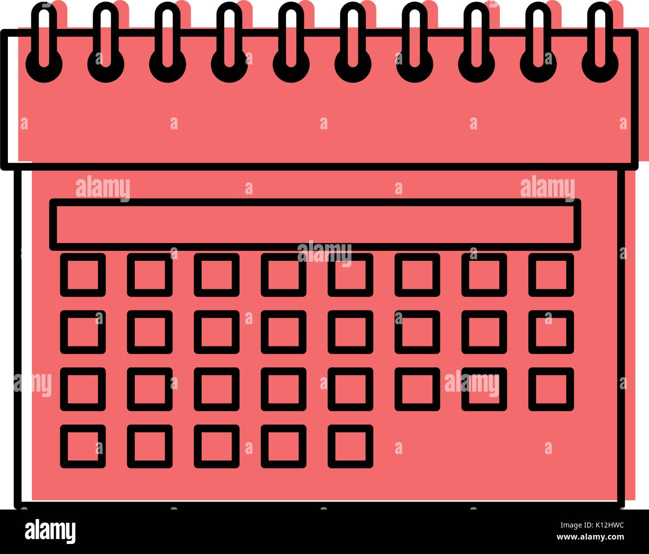 calendar icon over white background vector illustration Stock Vector ...