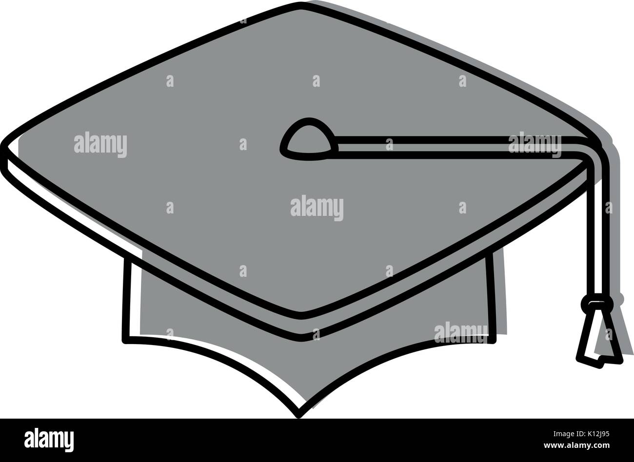 graduation cap icon over white background vector illustration Stock ...