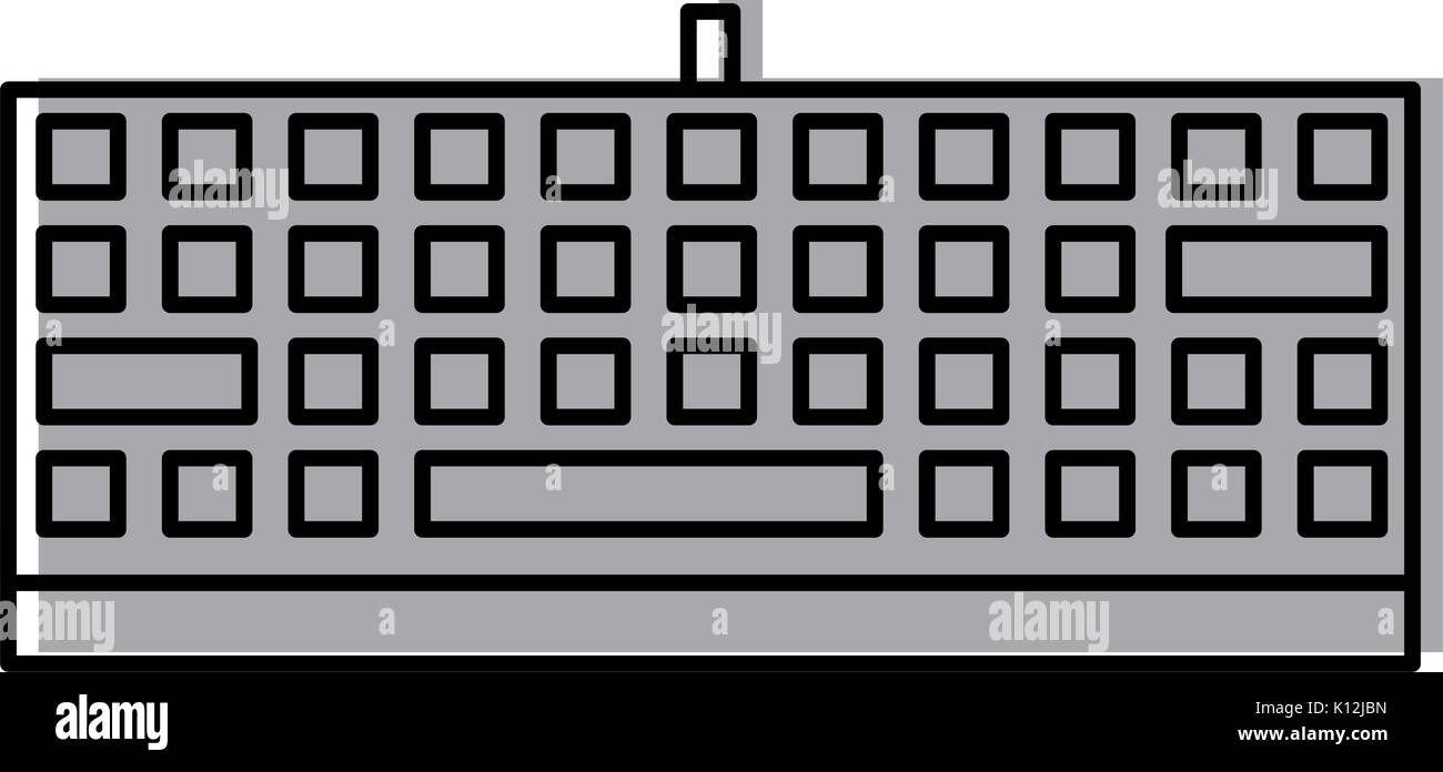 keyboard device icon over white background vector illustration Stock ...