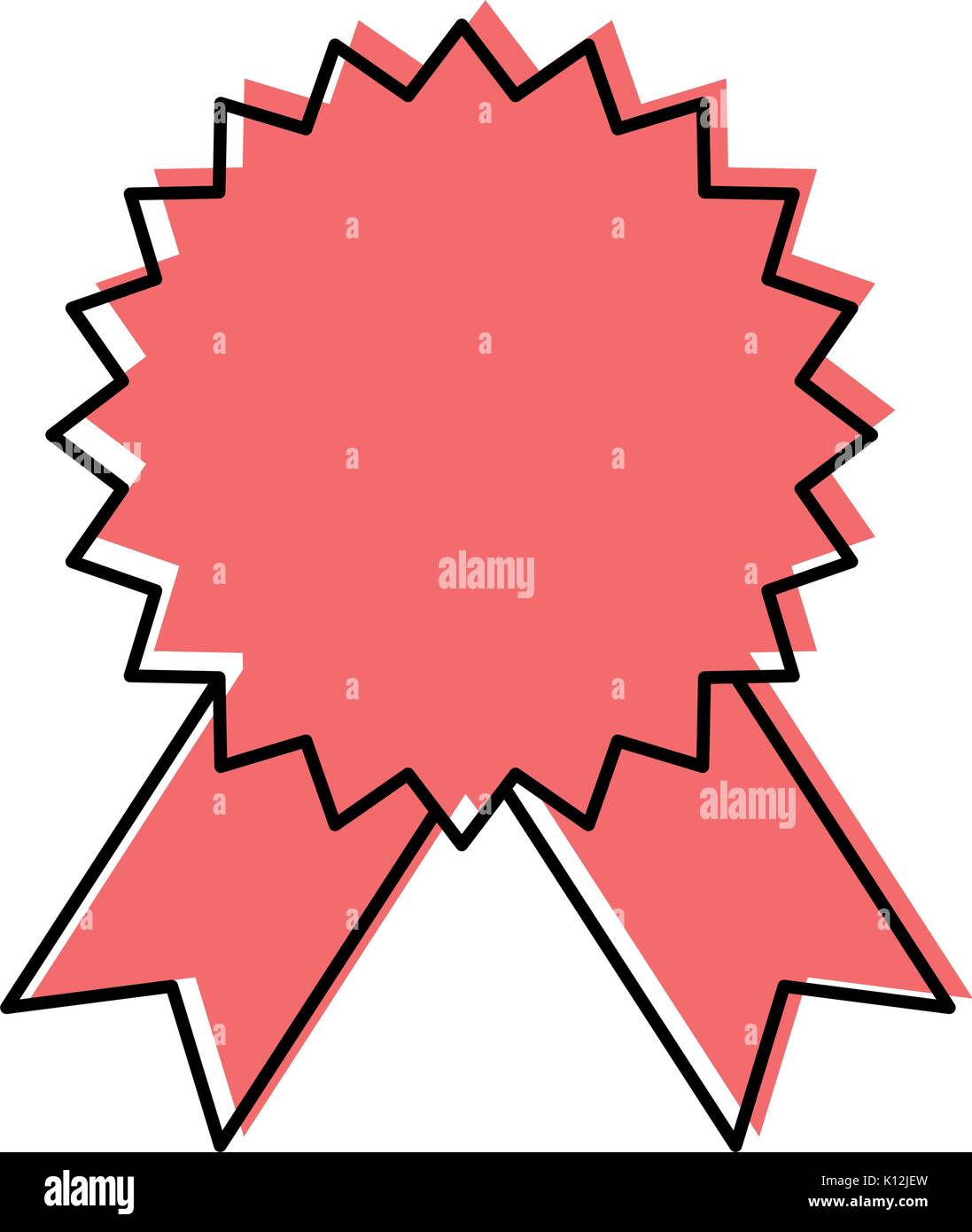 seal stamp and ribbon icon over white background vector illustration ...
