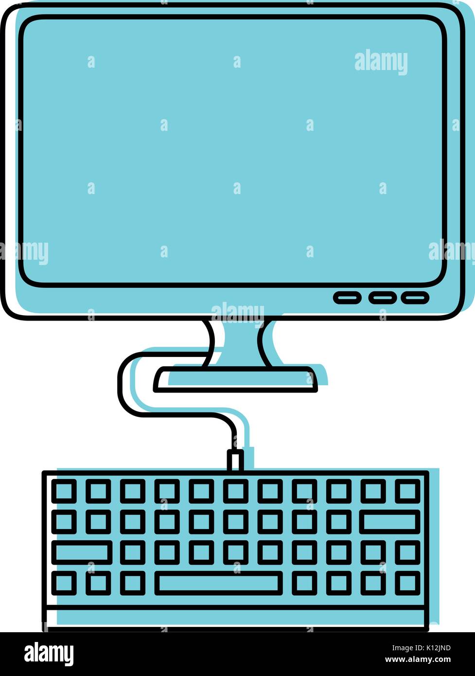 computer icon over white background vector illustration Stock Vector ...