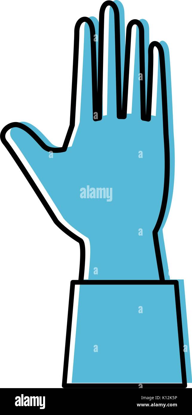 human hand icon over white background vector illustration Stock Vector ...