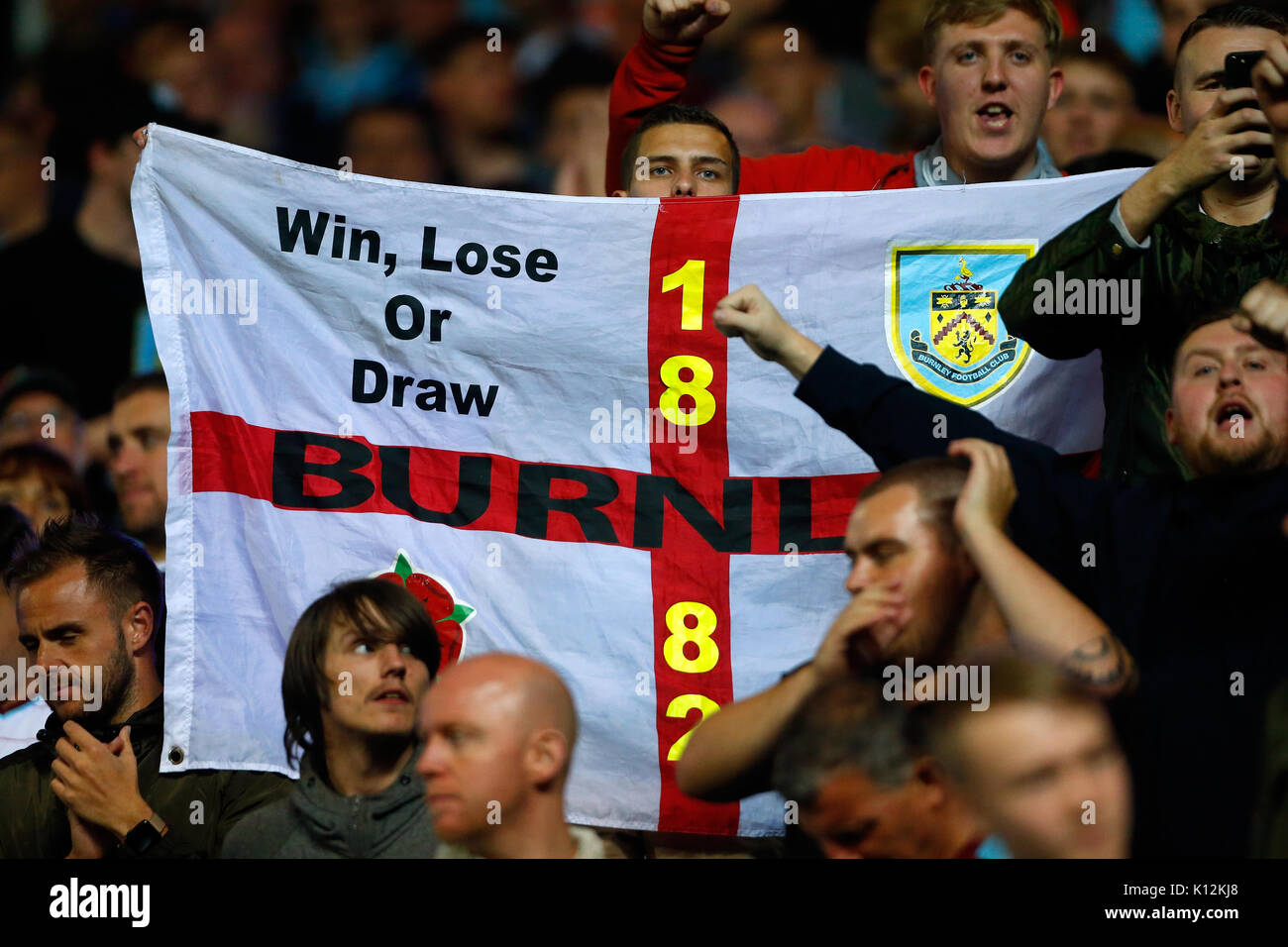 Burnley fans in the stands at ewood park hi-res stock photography and ...