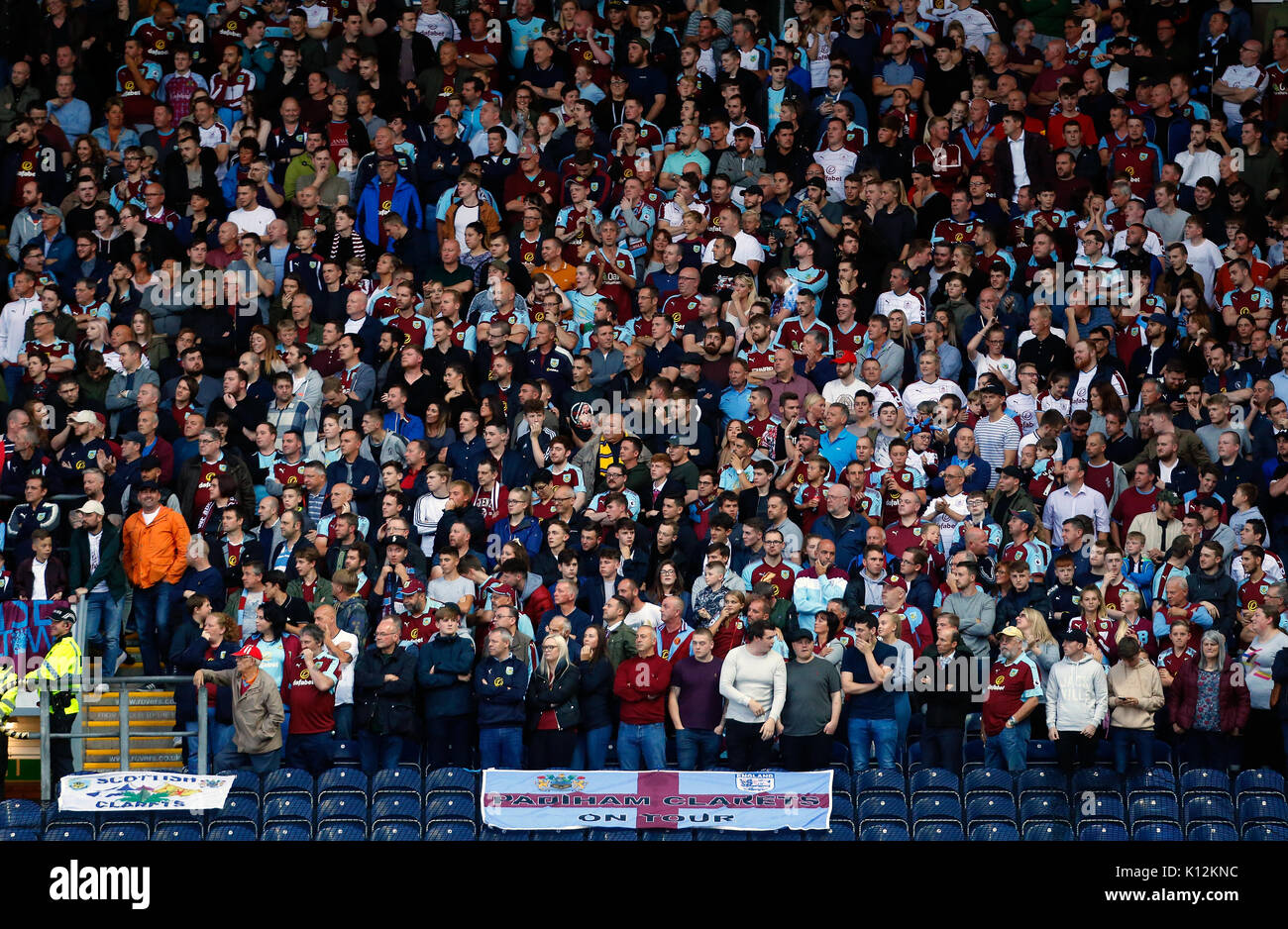 Burnley fans in the stands at ewood park hi-res stock photography and ...