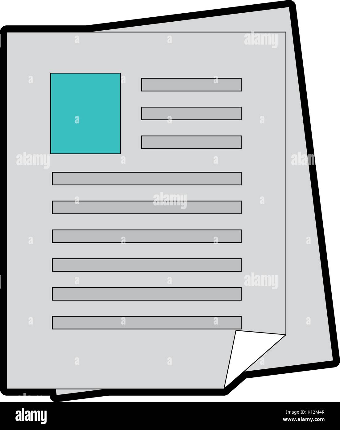 document pages icon over white background vector illustration Stock ...