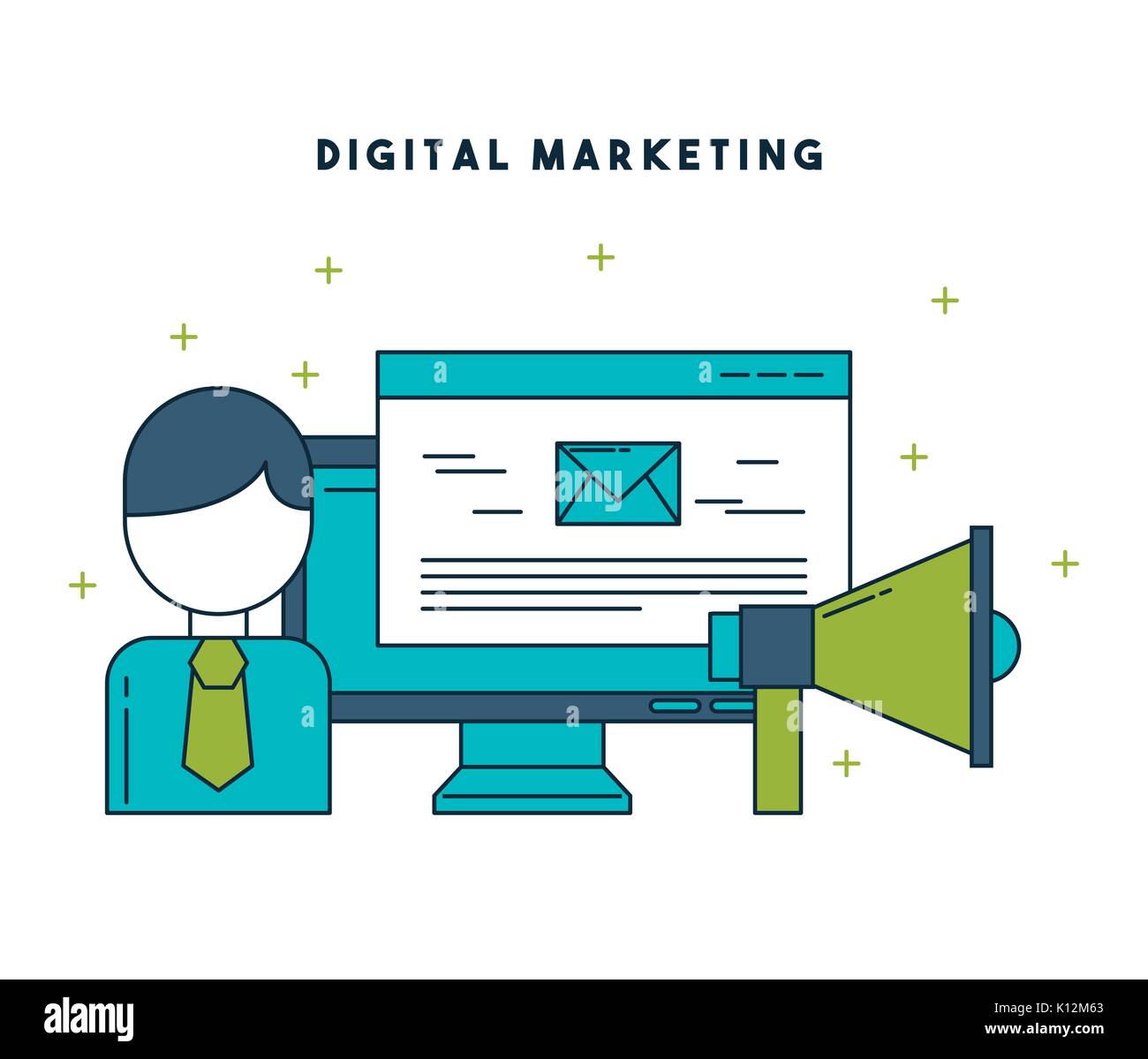 digital marketing cartoon Stock Vector Image & Art - Alamy