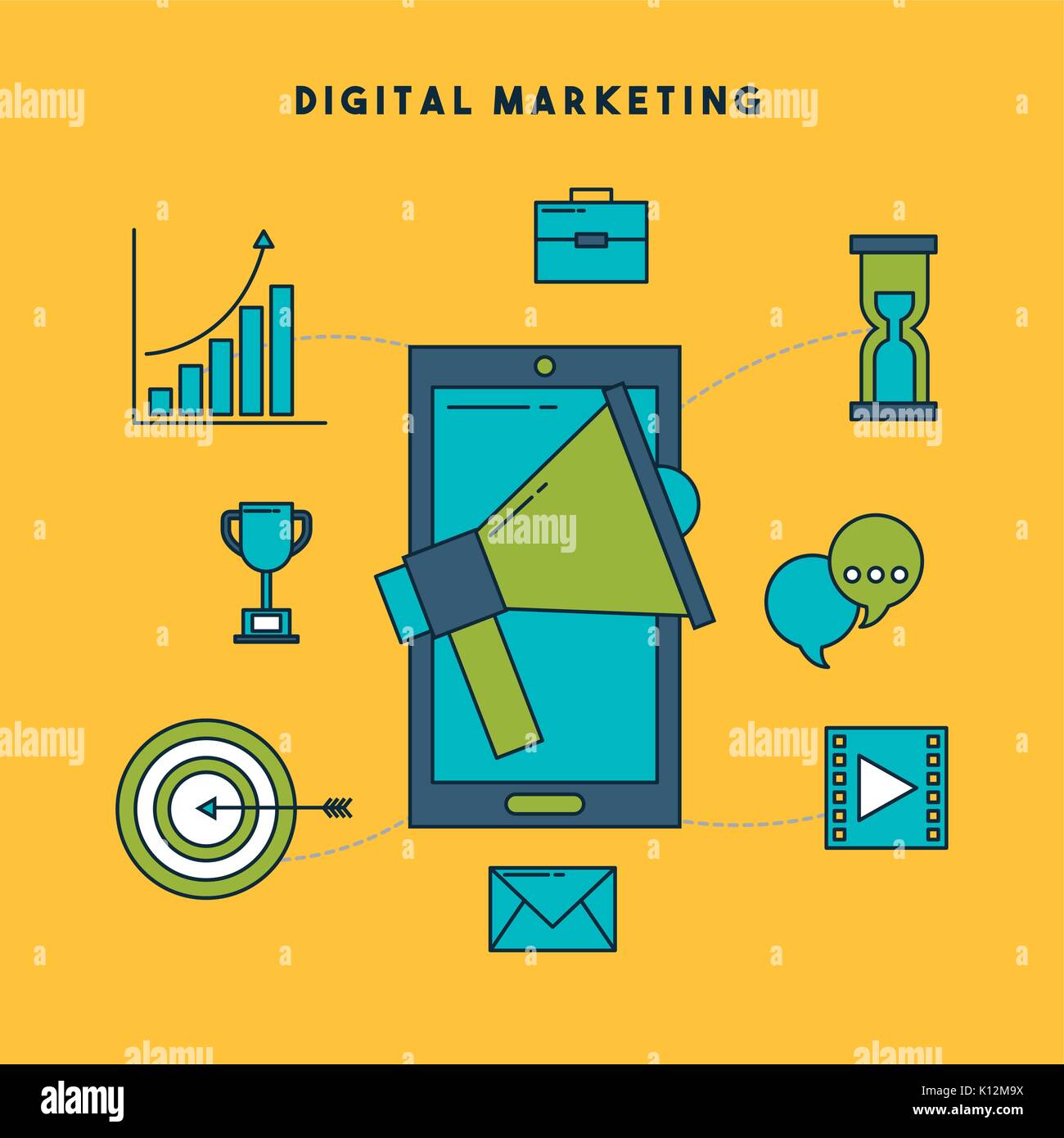 digital marketing cartoon Stock Vector Image & Art - Alamy