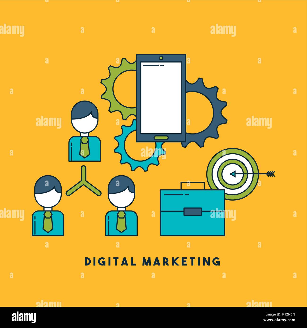 digital marketing cartoon Stock Vector Image & Art - Alamy
