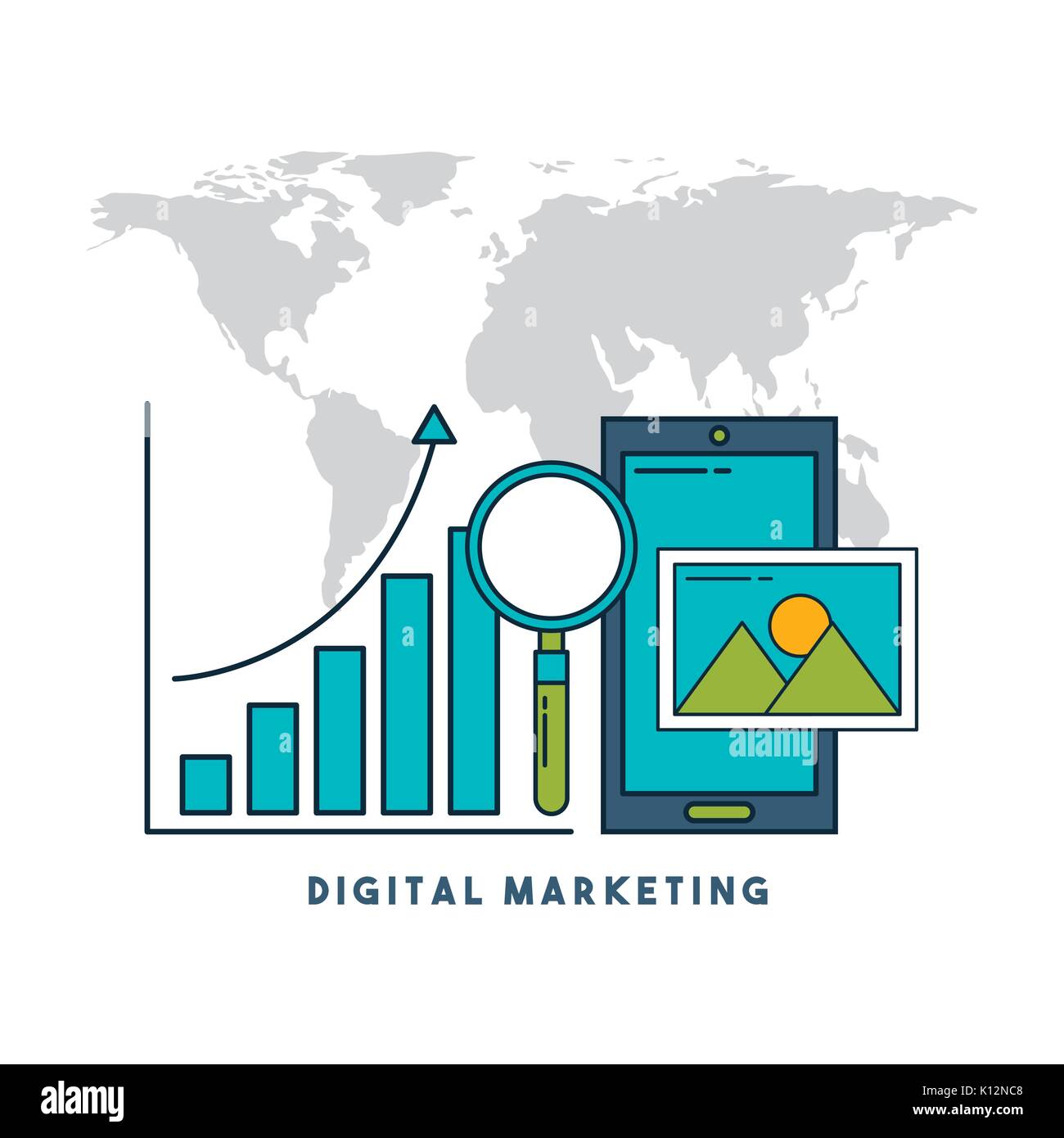 digital marketing cartoon Stock Vector Image & Art - Alamy