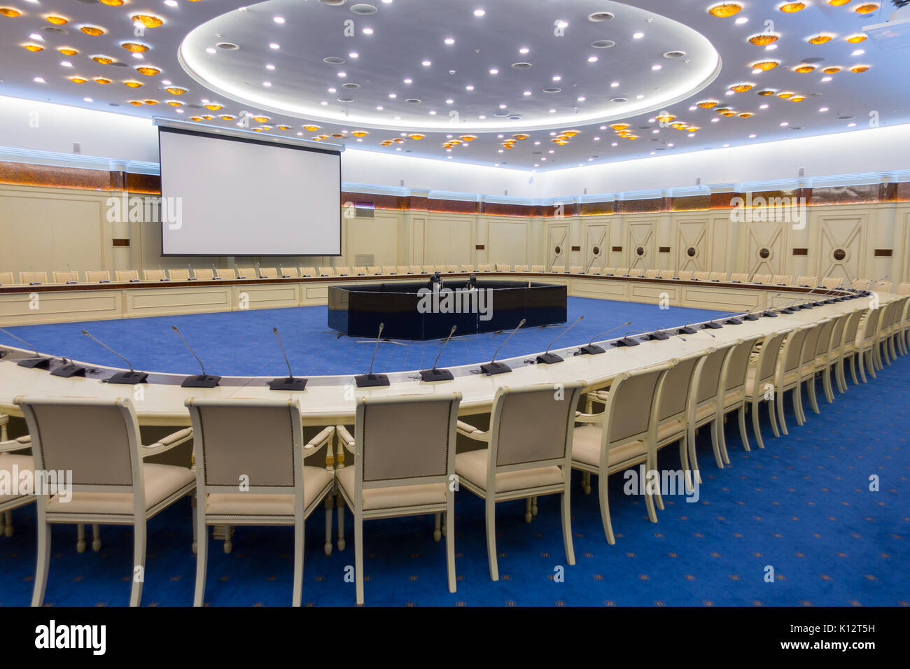 Interior of conference hall Stock Photo - Alamy
