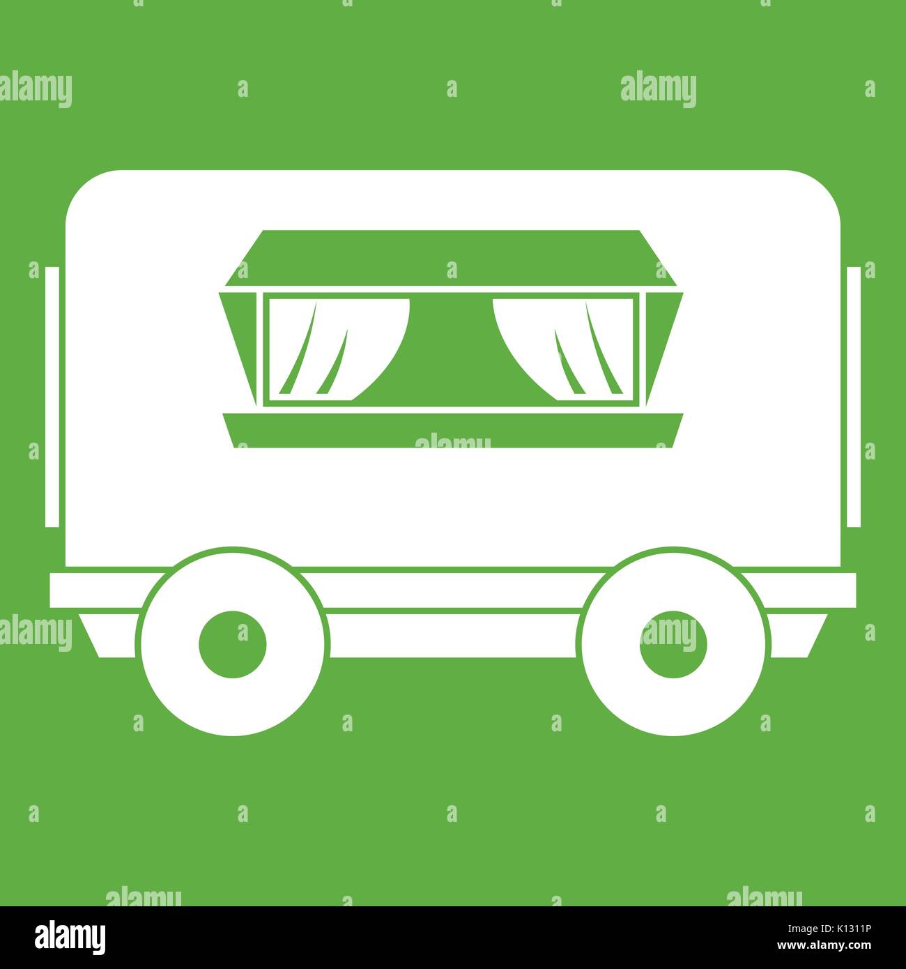Food trailer icon green Stock Vector Image & Art - Alamy