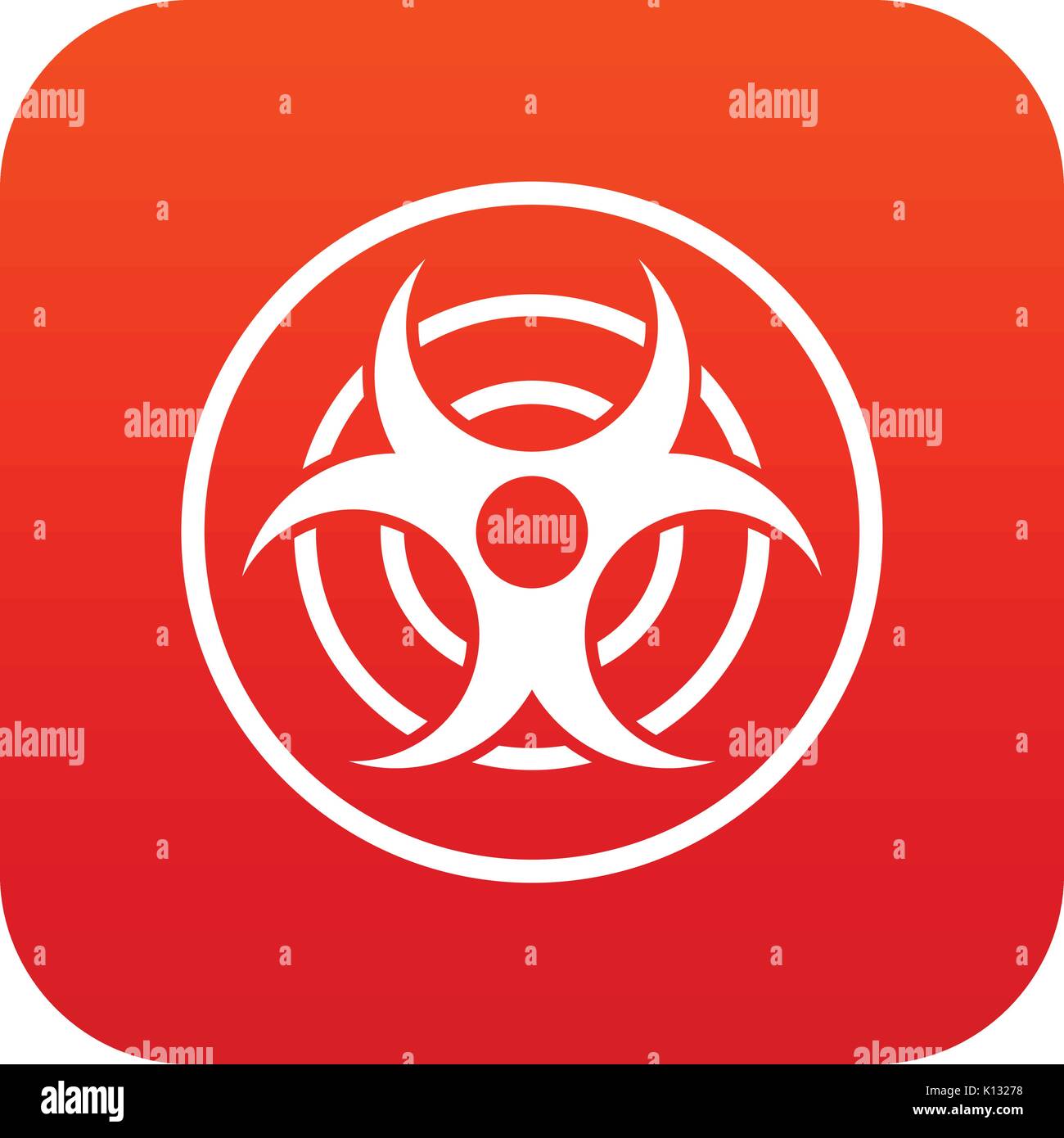 Sign of biological threat icon digital red Stock Vector Image & Art - Alamy