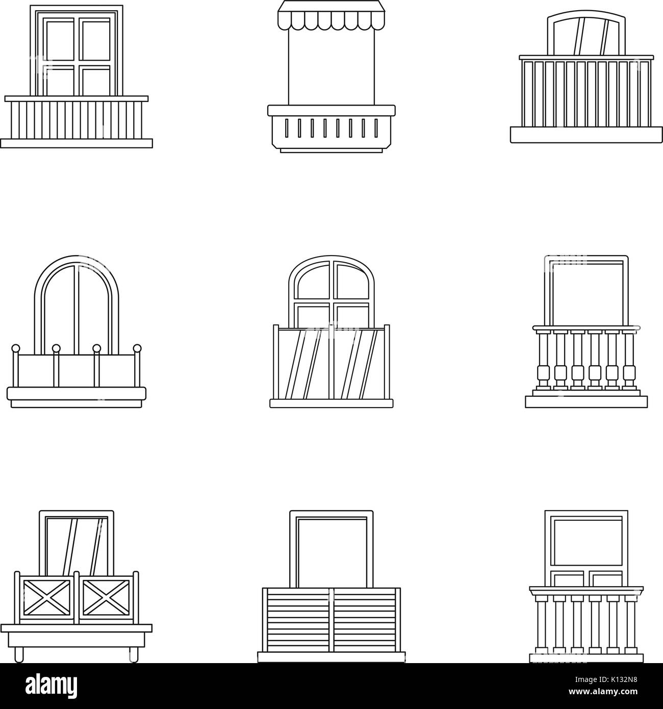 Half balcony Stock Vector Images - Alamy
