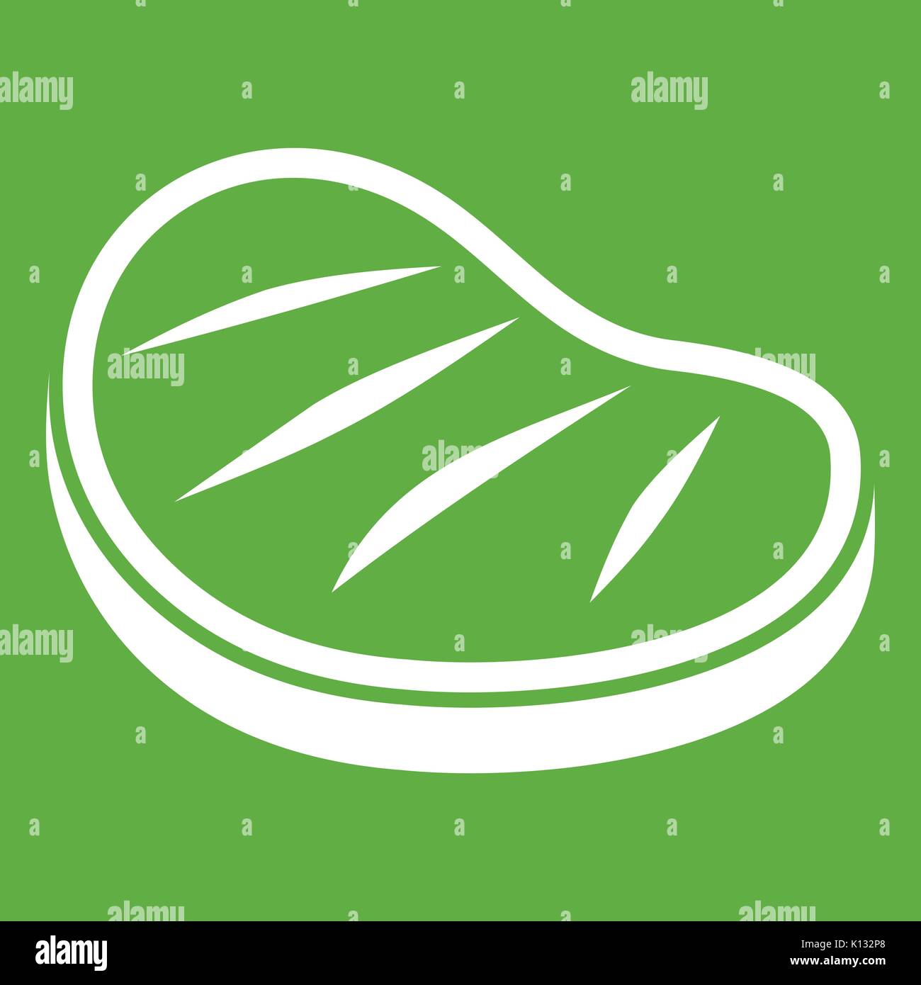 Beef steak icon green Stock Vector Image & Art - Alamy