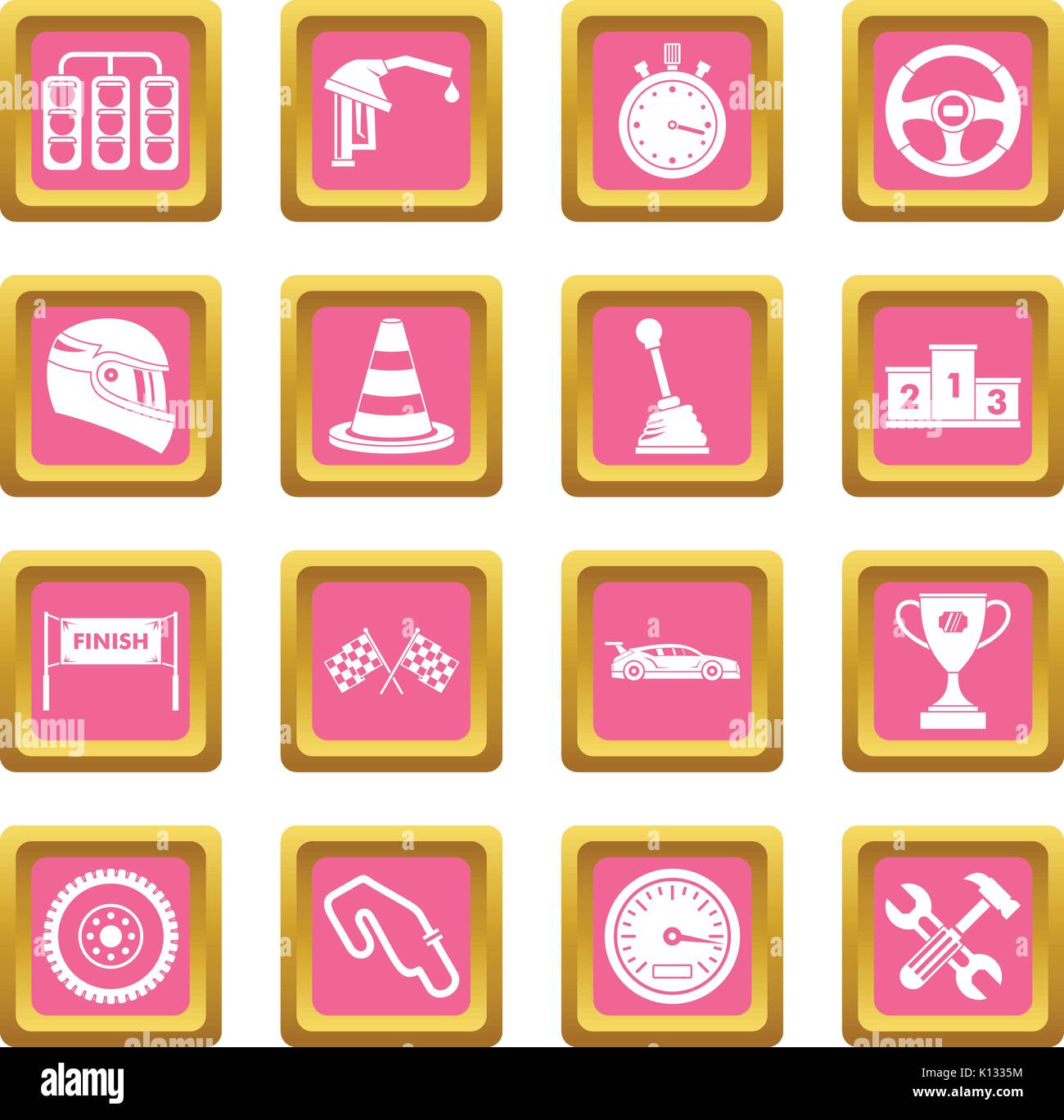 Racing speed icons pink Stock Vector Image & Art - Alamy
