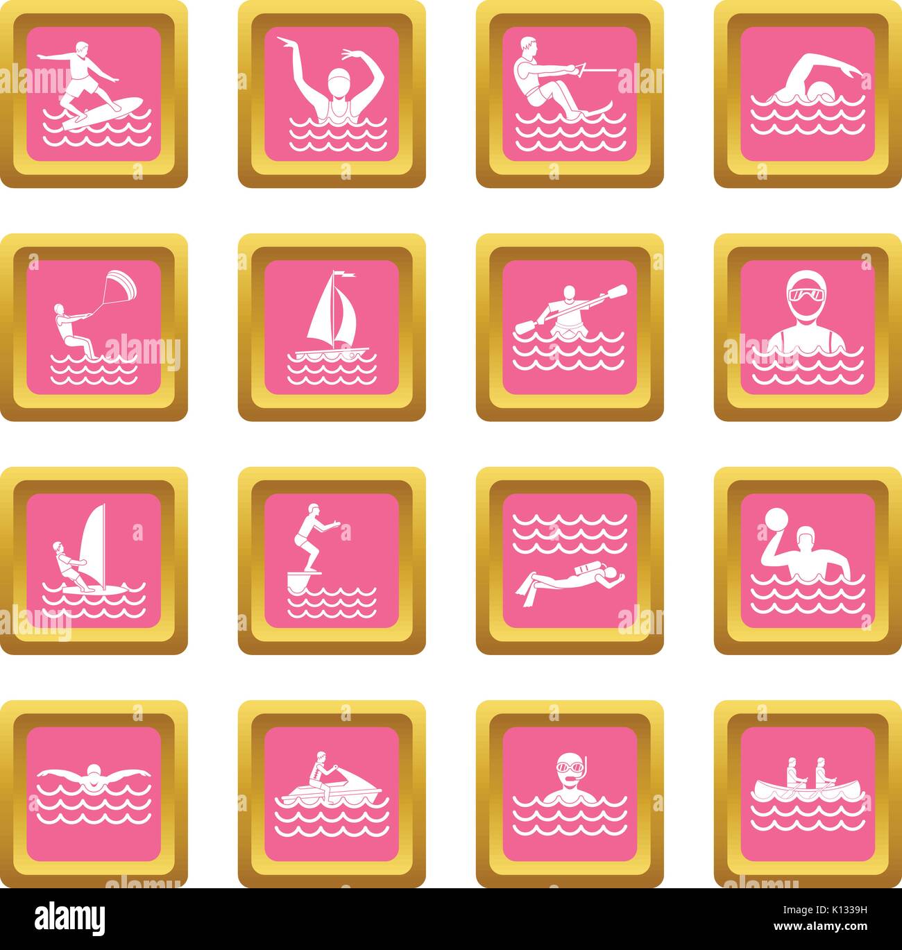 Pink canoe Stock Vector Images - Alamy