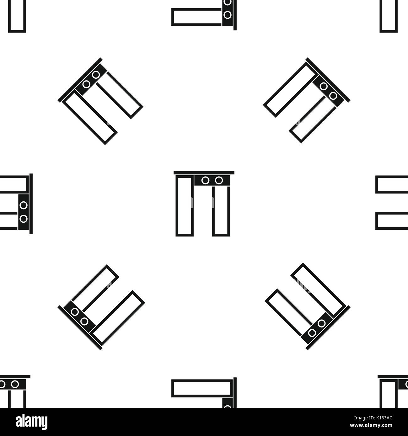 Security gate at airport pattern seamless black Stock Vector Image ...