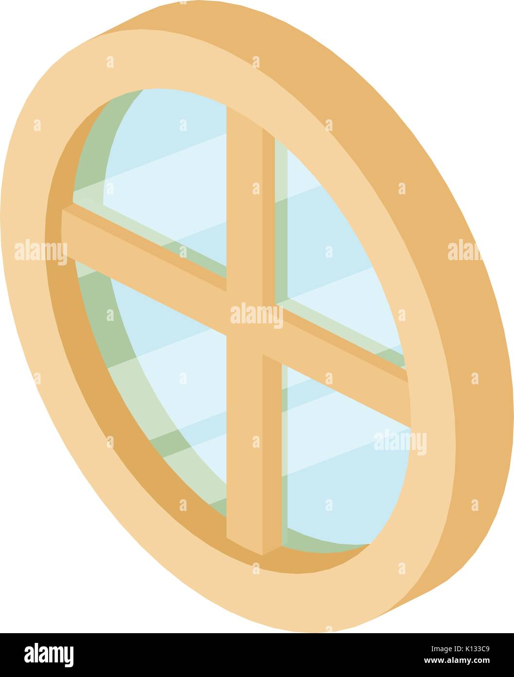 Round window frame icon, isometric 3d style Stock Vector Image & Art ...