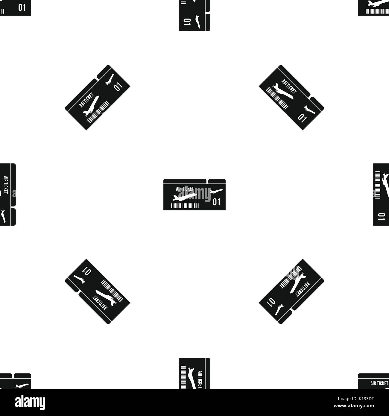 Airline boarding pass pattern seamless black Stock Vector Image & Art ...