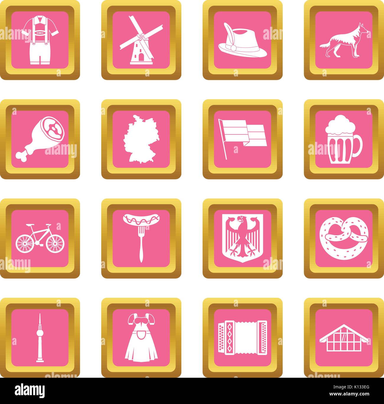 Pink house germany Stock Vector Images - Alamy