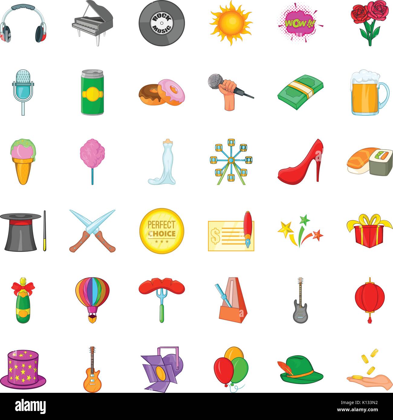 Outdoor icons set, cartoon style Stock Vector Image & Art - Alamy