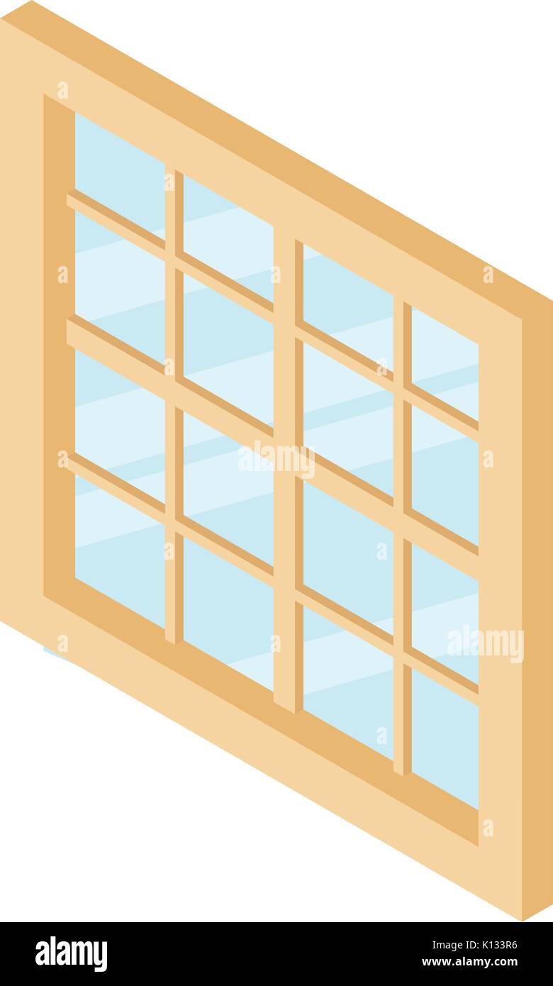 Lattice window frame icon, isometric 3d style Stock Vector Image & Art ...