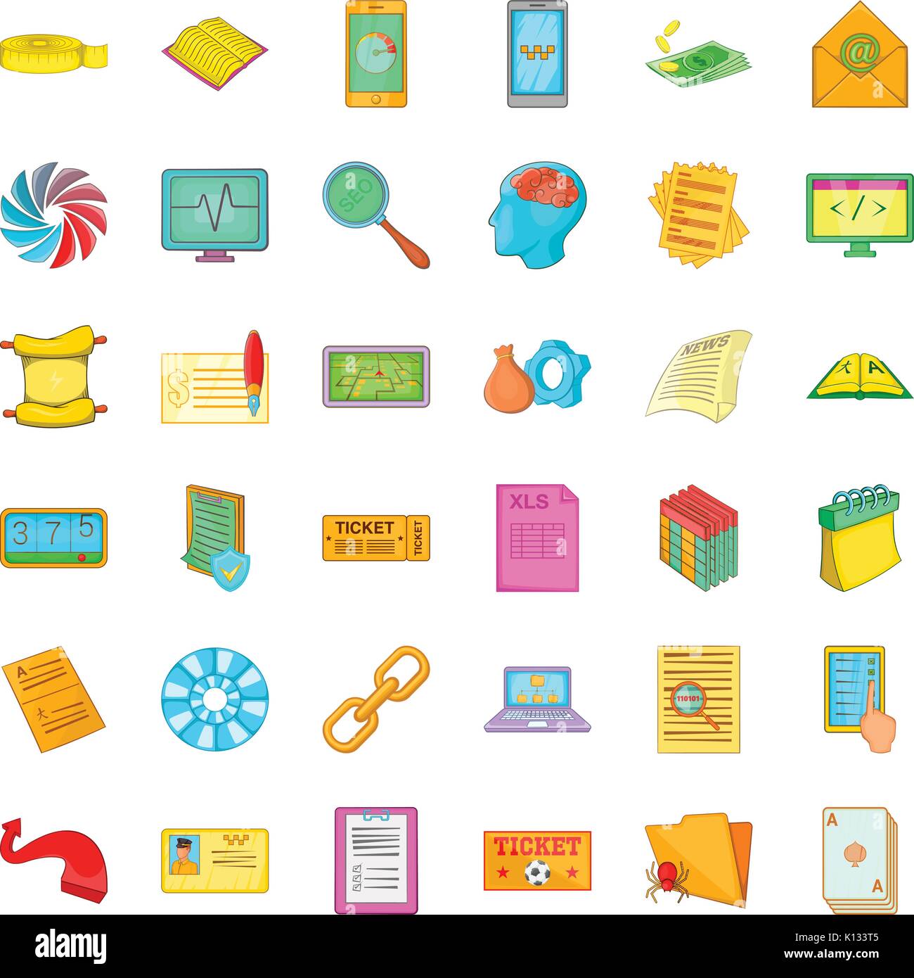 Discussion icons set, cartoon style Stock Vector Image & Art - Alamy