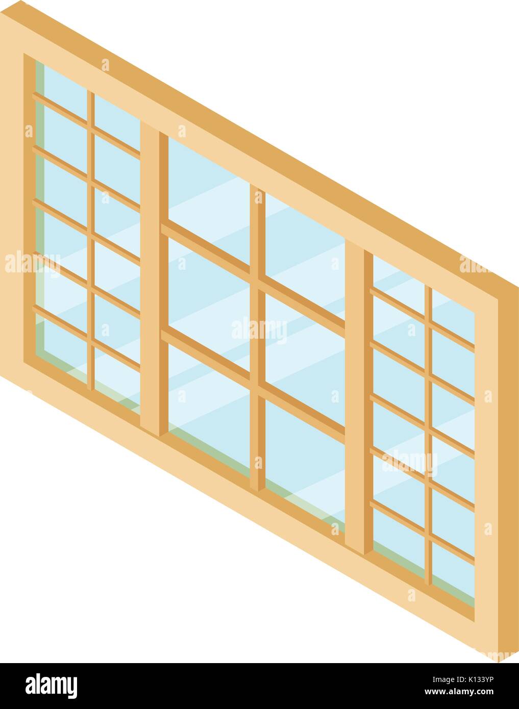Wood window frame icon, isometric 3d style Stock Vector Image & Art - Alamy