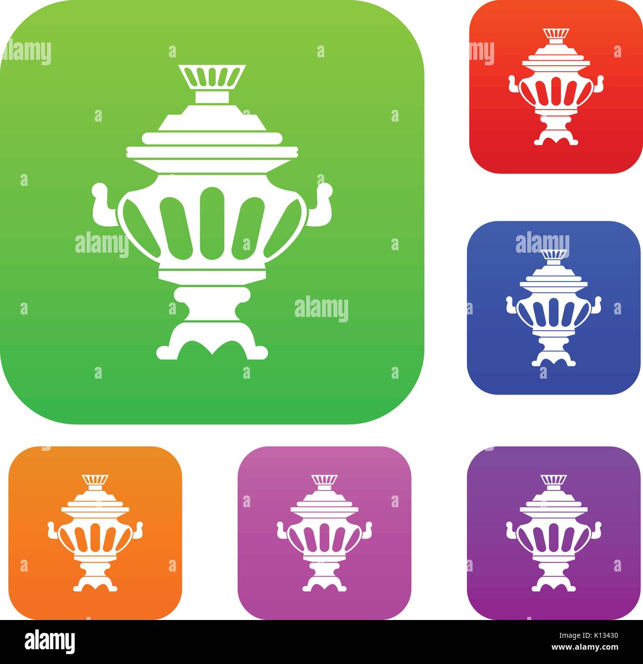 Russian tea samovar set collection Stock Vector Image & Art - Alamy