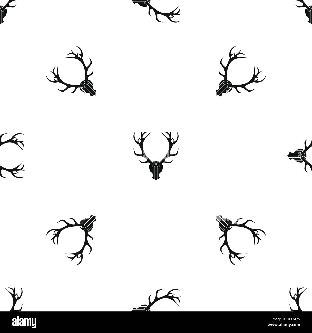 Deer antler pattern seamless black Stock Vector Image & Art - Alamy