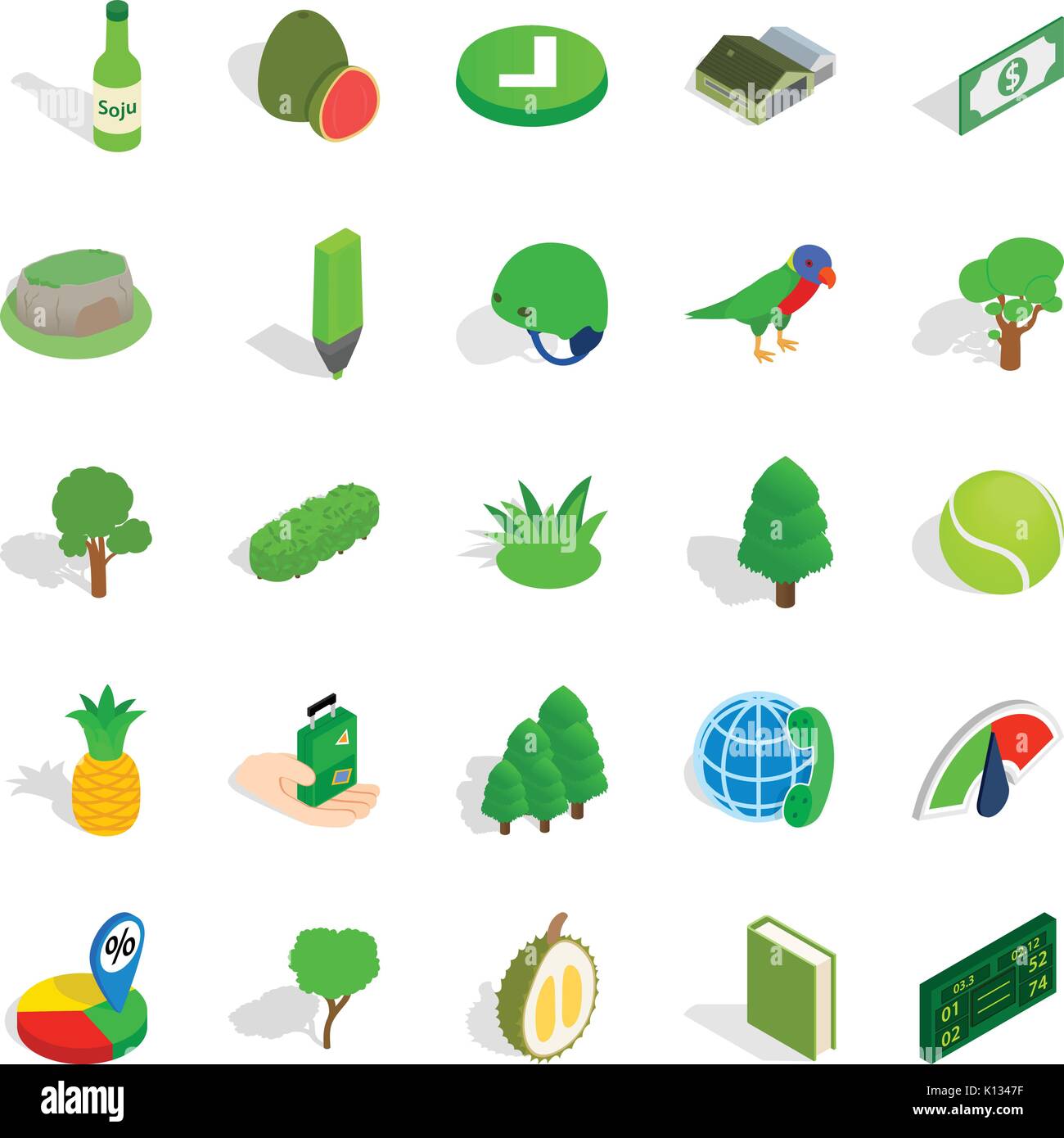 Trees illustration planet earth icons Stock Vector Images - Alamy