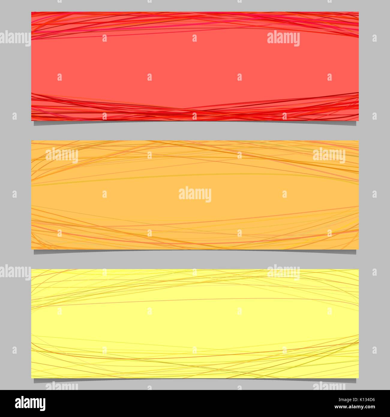 Colored horizontal banner design set - vector graphic with random ...