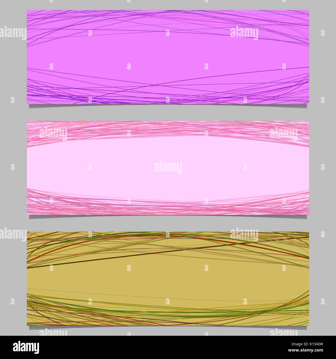 Abstract banner background template design set - vector illustration ...