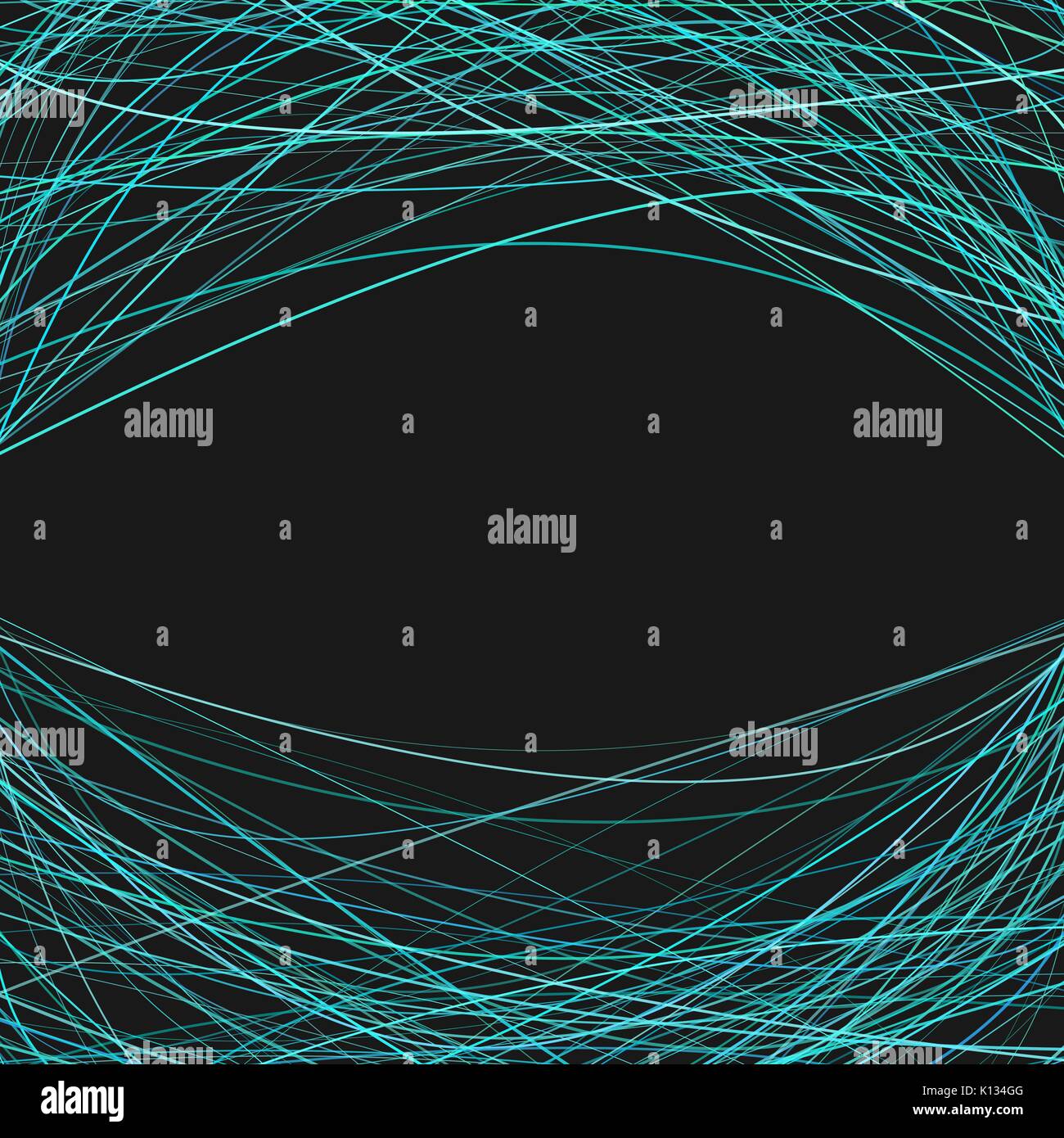 Abstract background with arched stripes at the top and the bottom ...