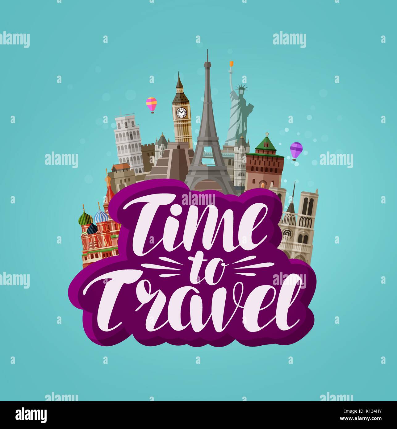 Time to travel, banner. Journey, traveling around the world, concept ...