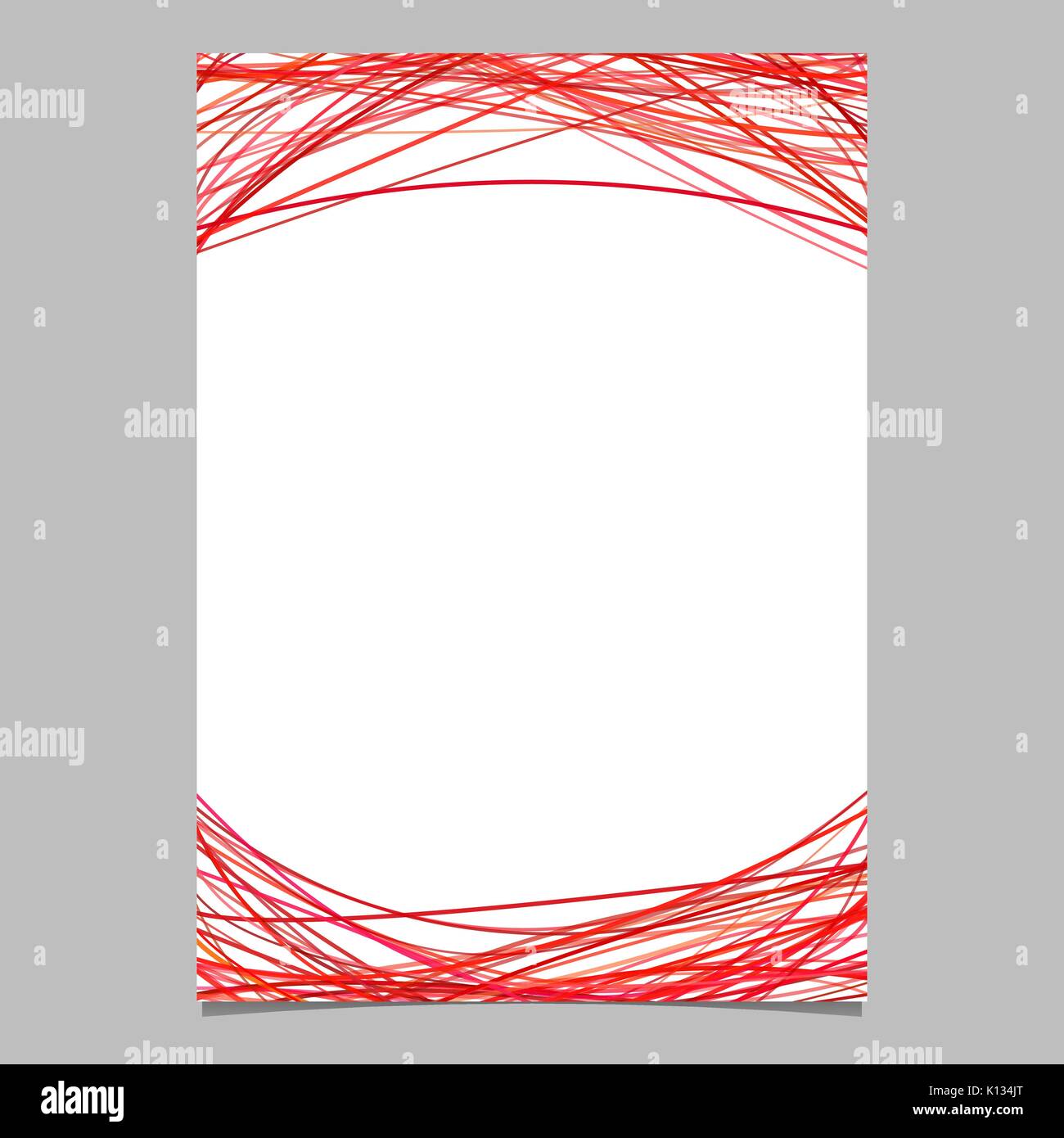 Document template with arched stripes in red tones - blank vector ...