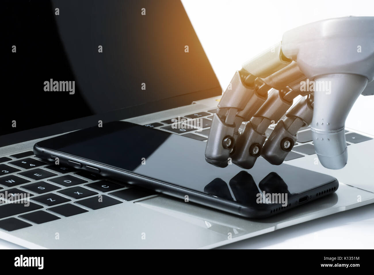 Ai robot laptop hi-res stock photography and images - Alamy