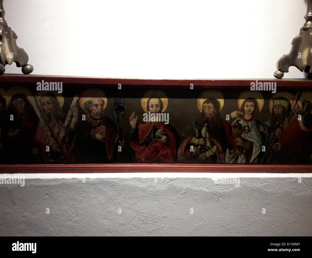 Anonymous Altar predella with Christ and Twelve Apostles Stock Photo ...