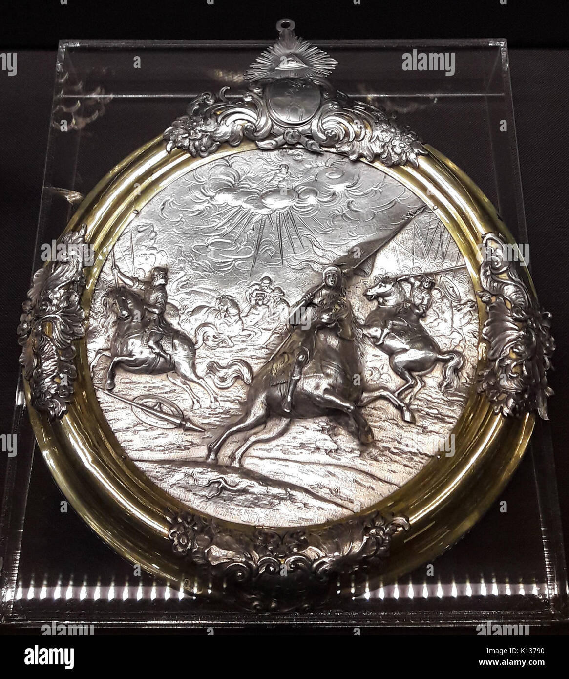 Anonymous Plaque with a battle scene Stock Photo - Alamy