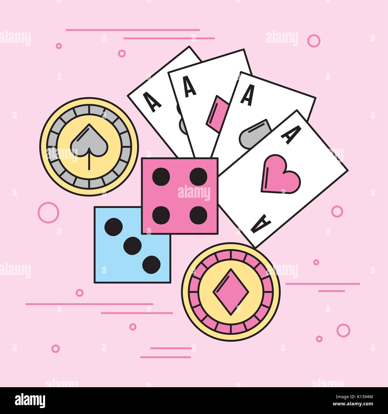 Betting tokens Stock Vector Images - Alamy
