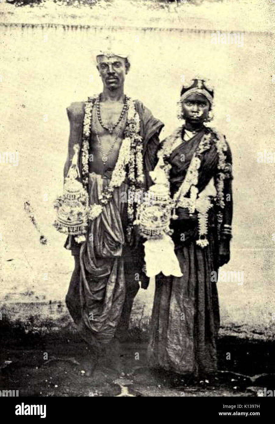 Balija bride and groom 1900s Stock Photo - Alamy