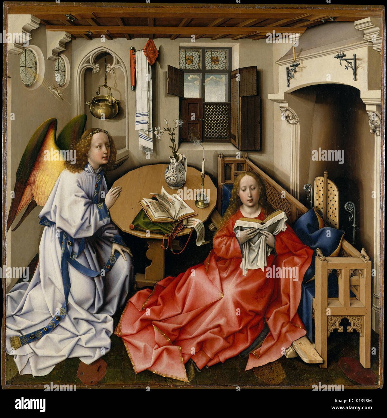 Annunciation Triptych (Merode Altarpiece) MET DT7253 Stock Photo - Alamy