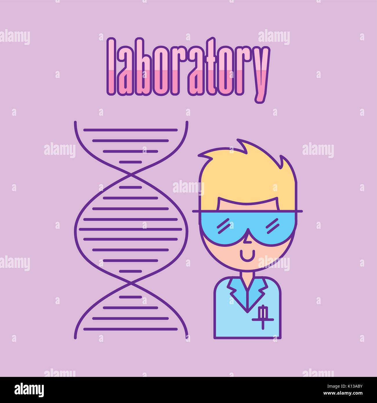 Laboratory technician computer Stock Vector Images - Alamy