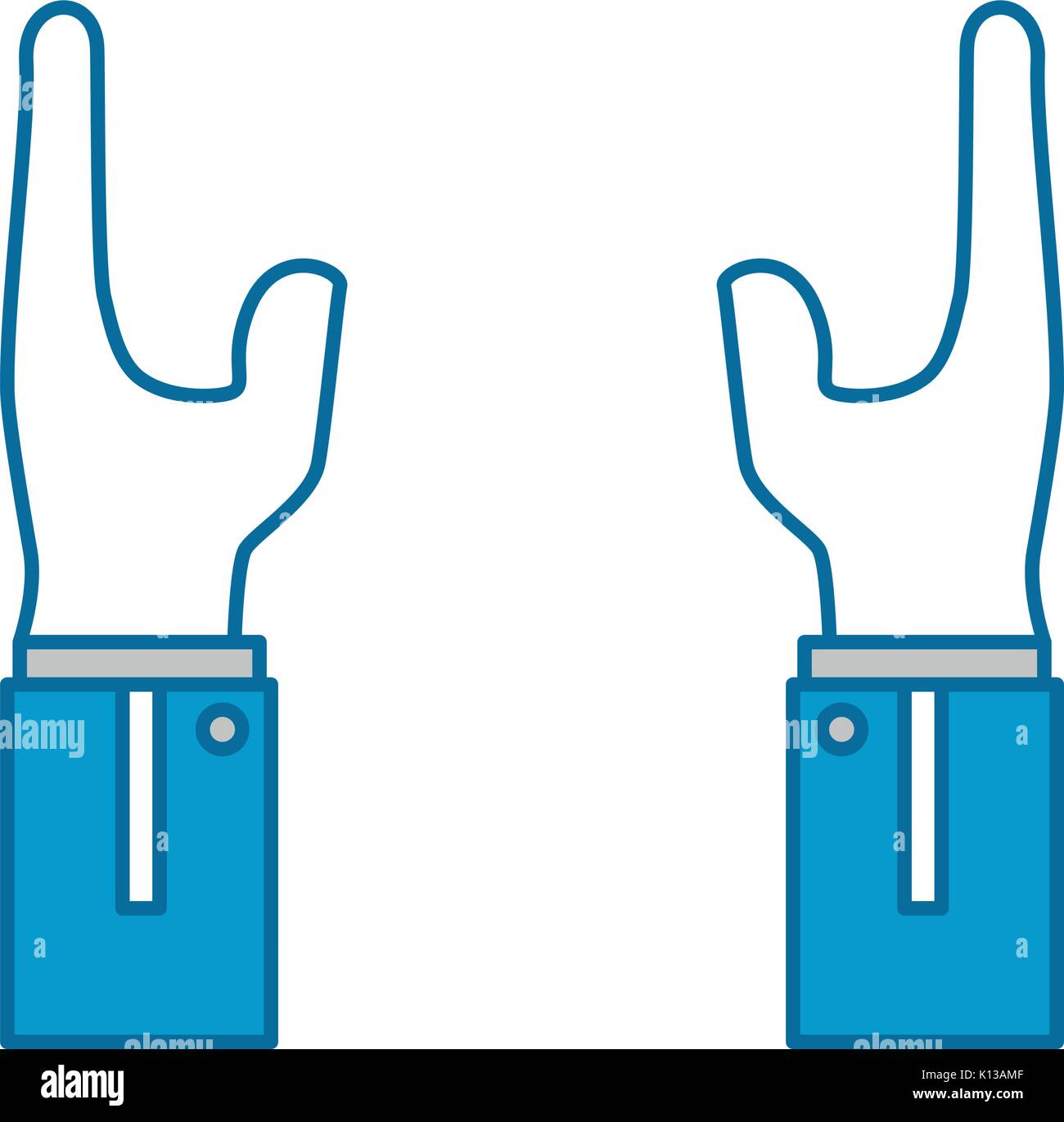 human hands icon over white background vector illustration Stock Vector ...