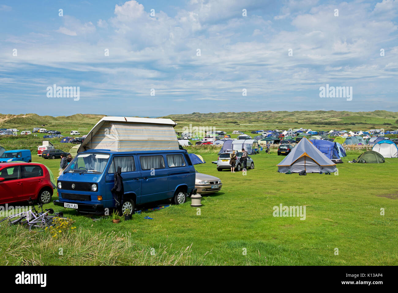 Hillend Camping and Caravan Park, Gower, West Glamorgan, Wales UK Stock ...