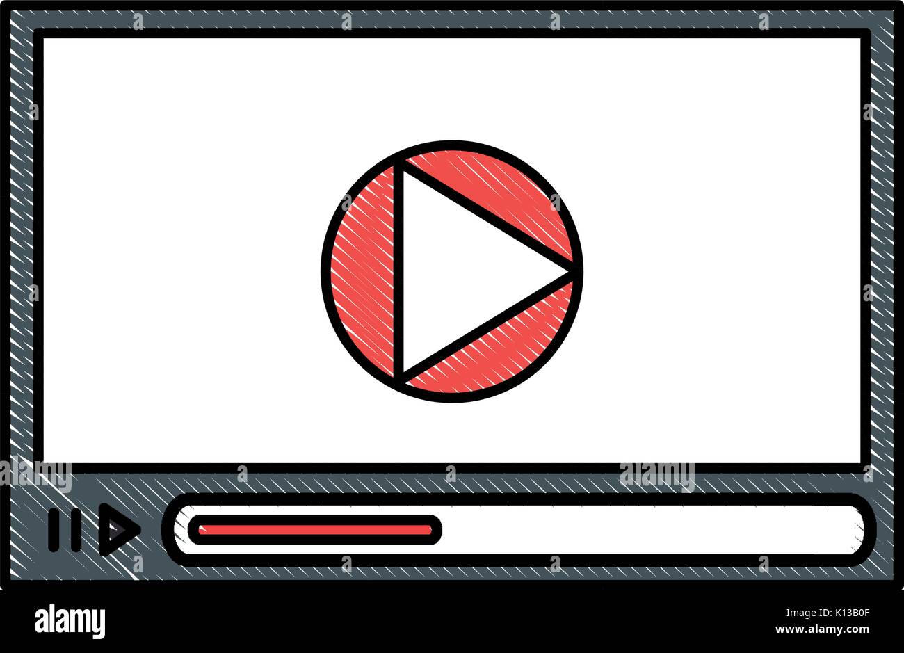 video player icon over white background vector illustration Stock ...