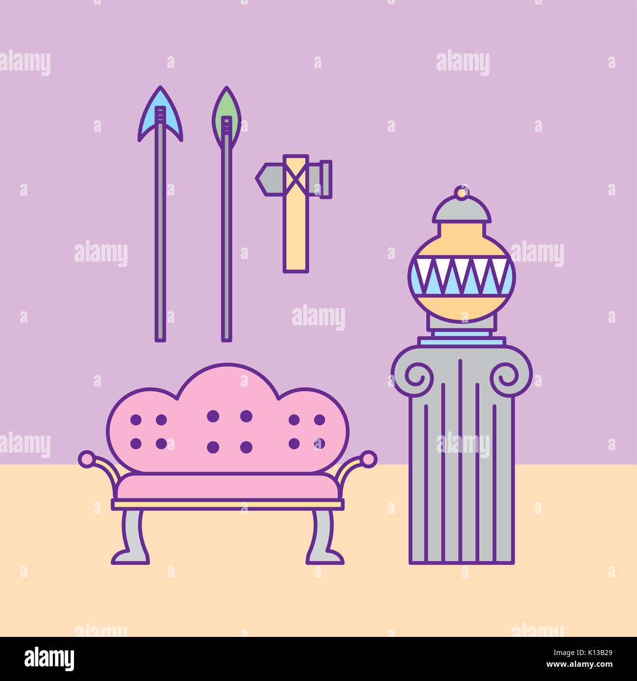 Visit museum flat design Stock Vector Images - Alamy