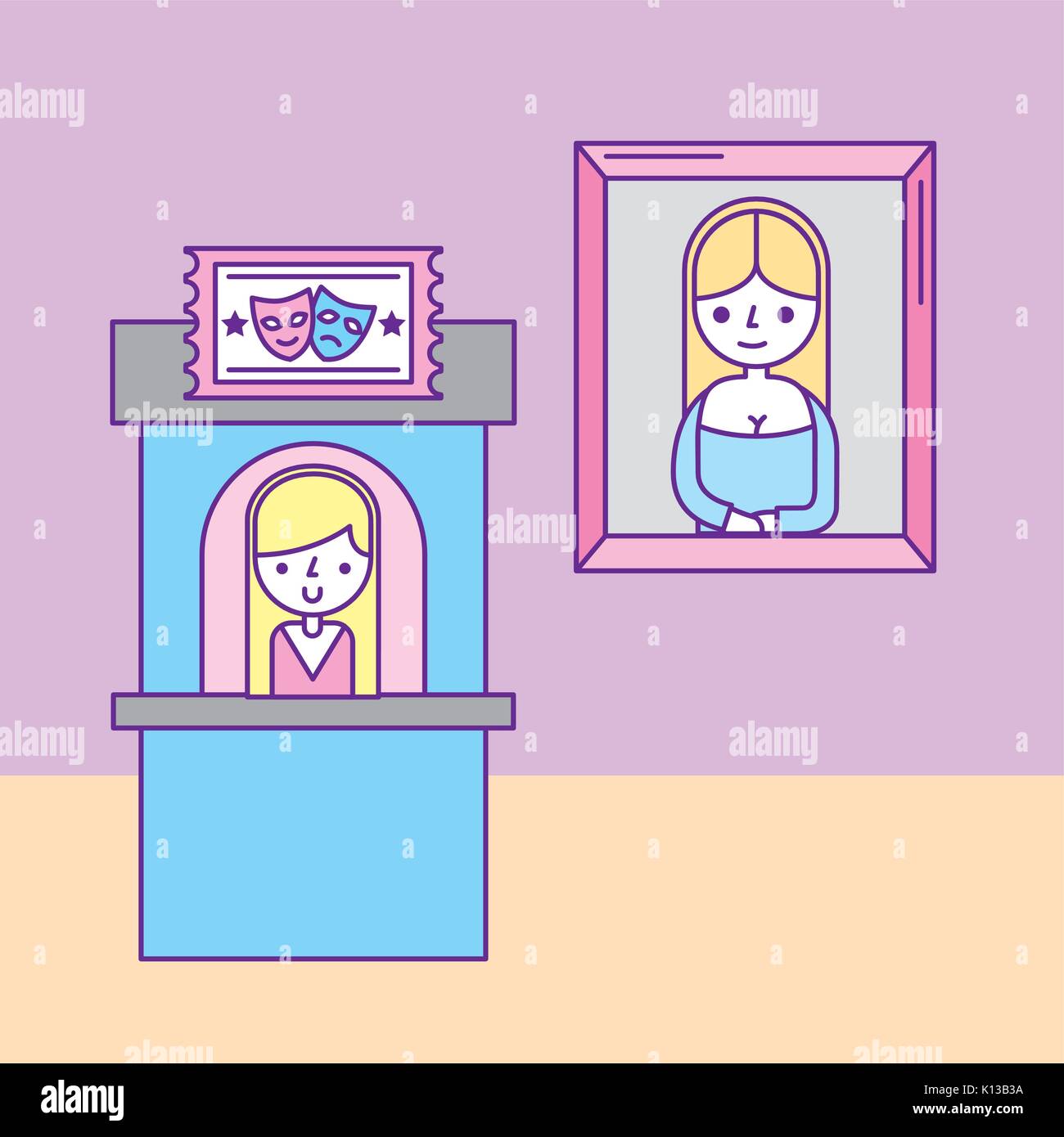 history museum cartoon Stock Vector Image & Art - Alamy